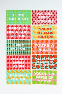 Sweet and Simple Fruity Valentine’s Day Cards (Free Printables!) - Fun ...